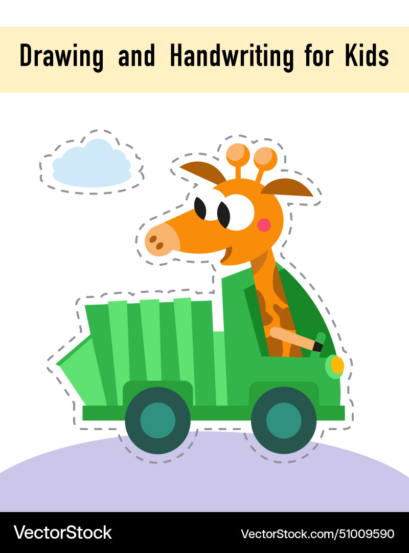 Drawing and handwriting for children educational Vector Image