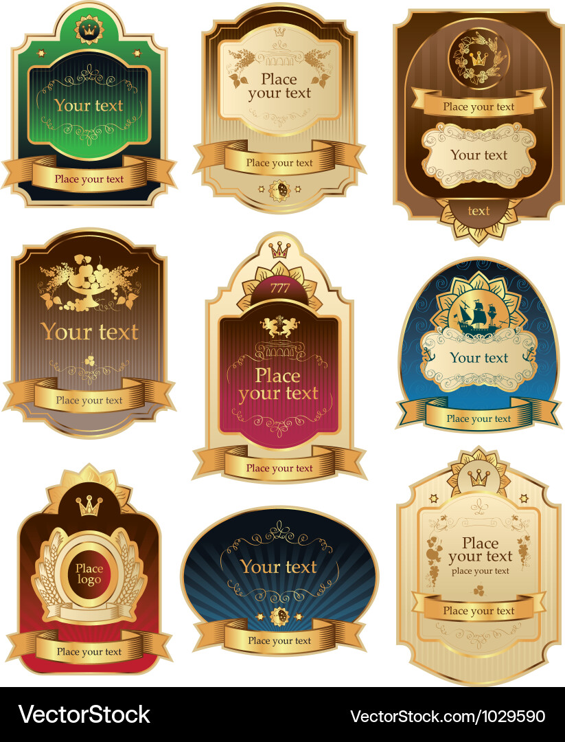 Elegant Label Collection Royalty Free Vector Image