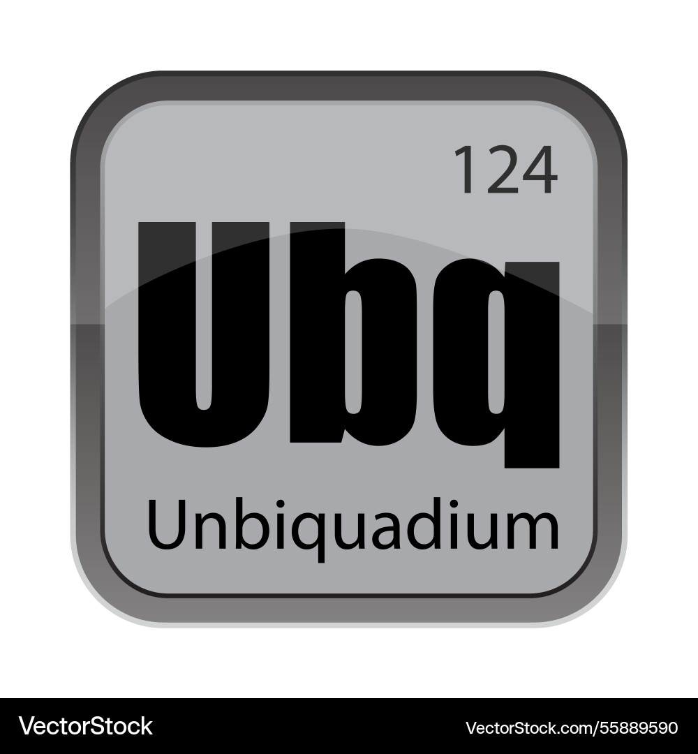 Element Unbiquadium Symbol Nummer 124 Symbol Vektorbild