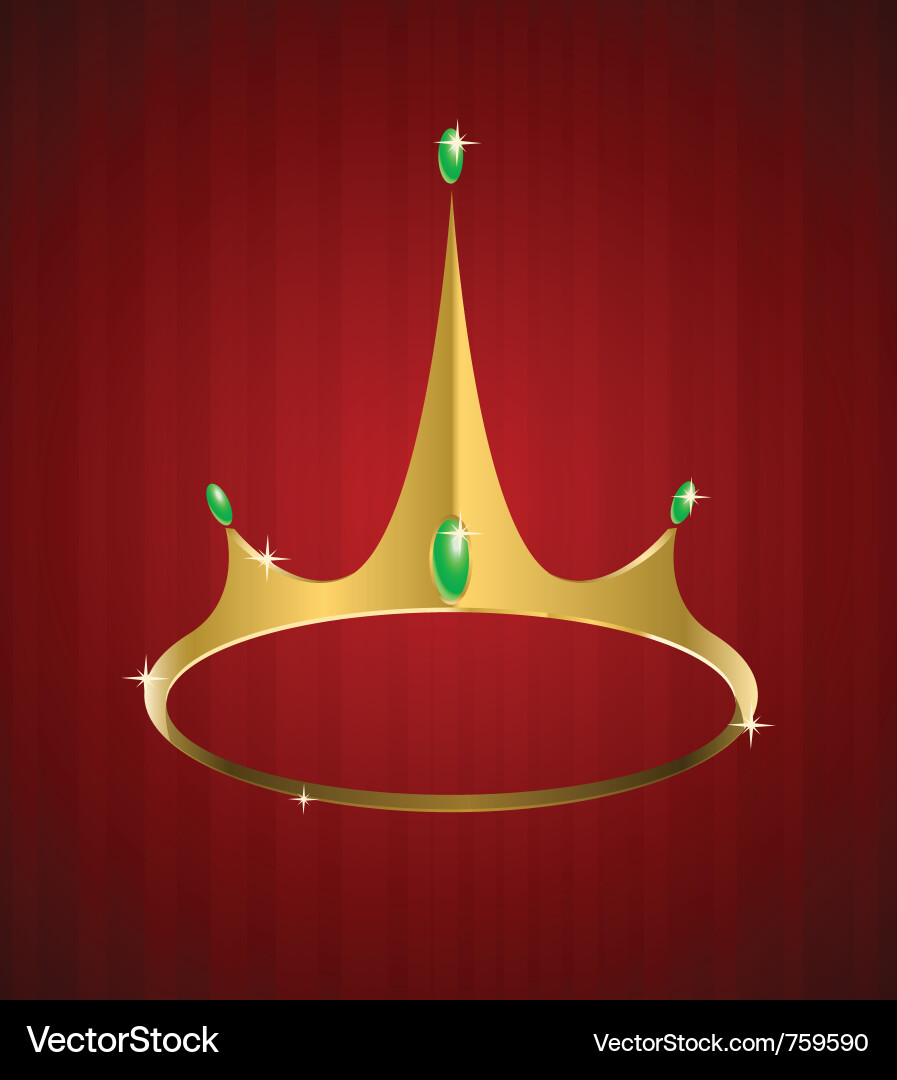 Golden crown Royalty Free Vector Image - VectorStock