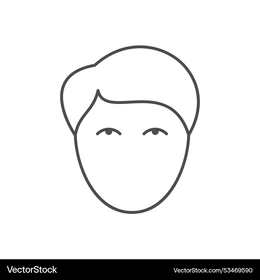 Male front view line icon Royalty Free Vector Image