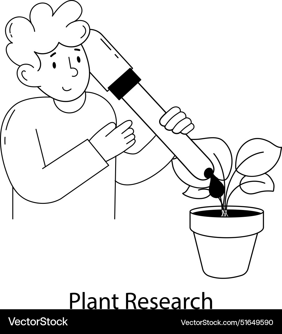 Plant research Royalty Free Vector Image - VectorStock