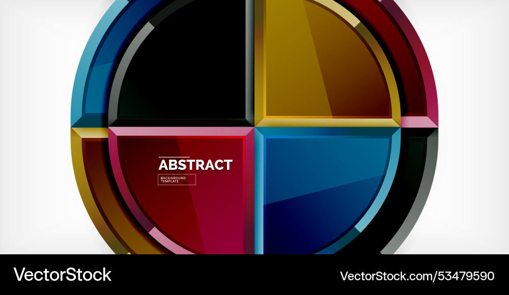 Triangle circles background Royalty Free Vector Image