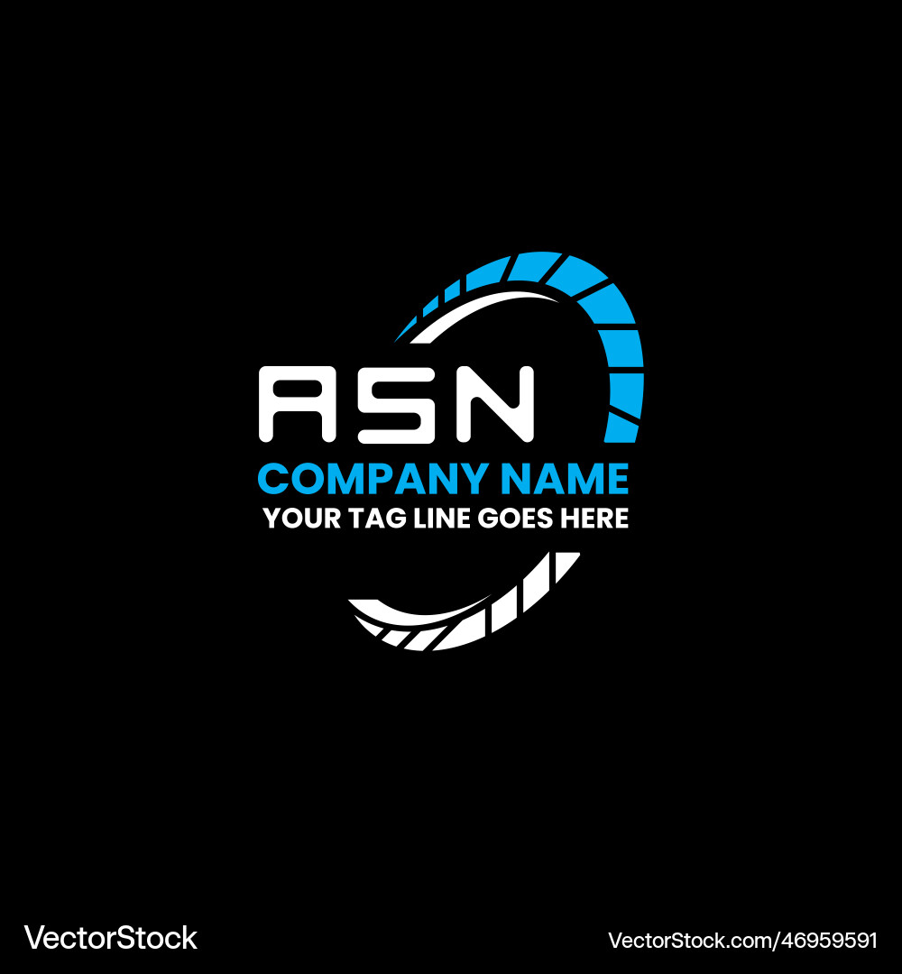 Asn letter logo creative design with graphic Vector Image