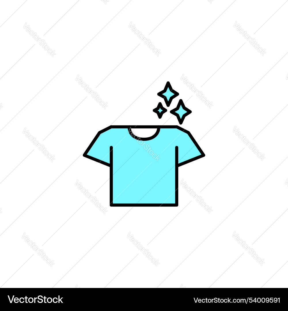 Clean clothes icon isolated on white background Vector Image