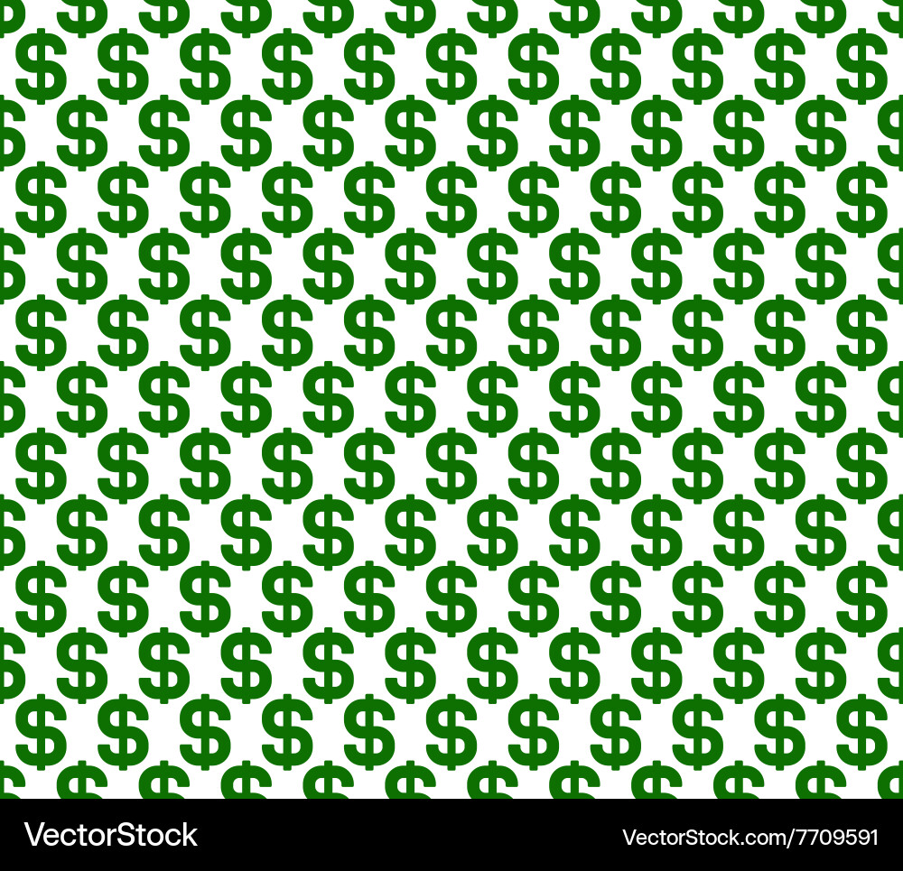 Dollar seamless pattern background Royalty Free Vector Image