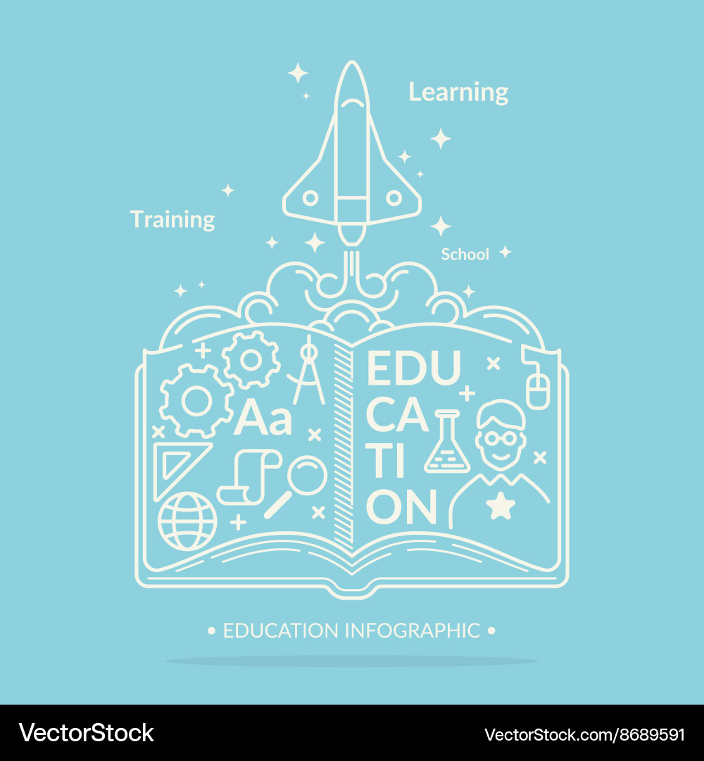 Education infographics Royalty Free Vector Image