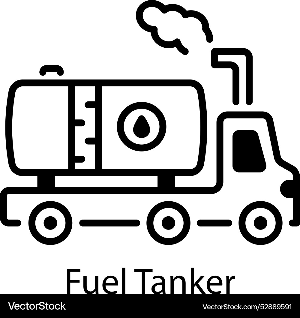 Fuel tanker Royalty Free Vector Image - VectorStock