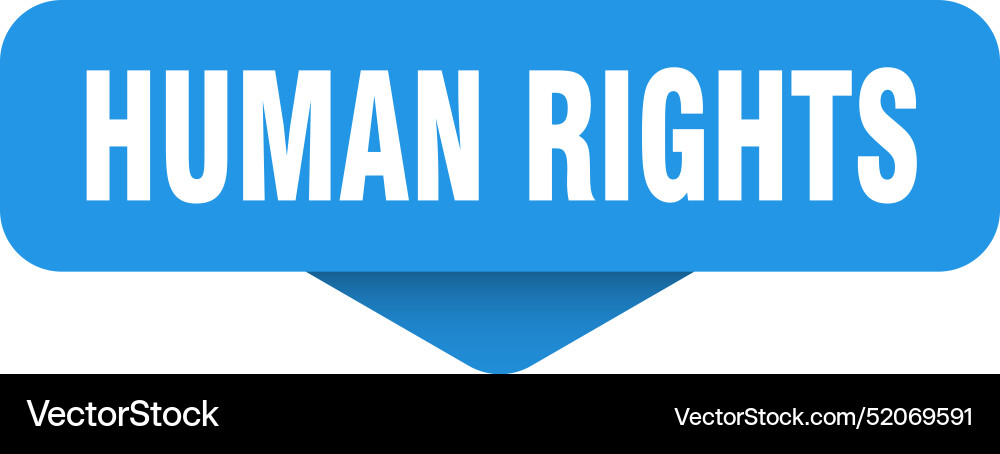 Human rights sticker sign Royalty Free Vector Image