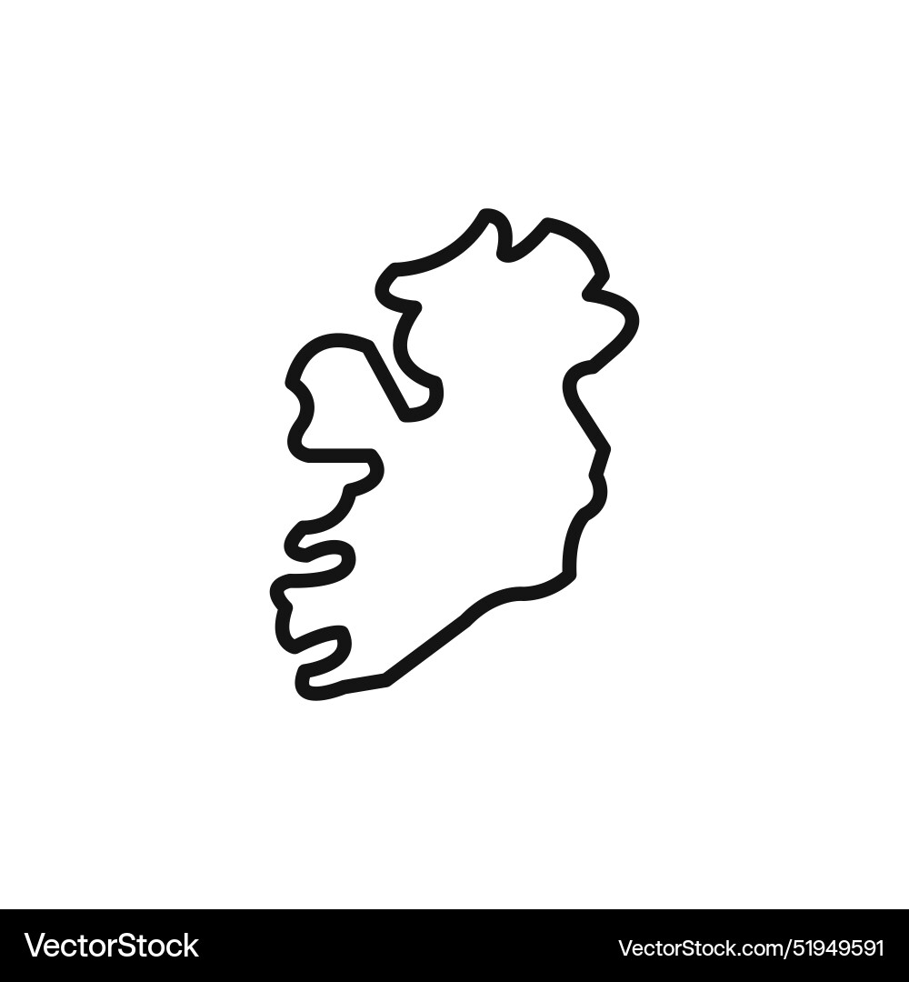 Ireland map logo sign outline Royalty Free Vector Image
