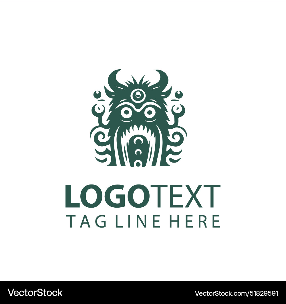 Monster logo Royalty Free Vector Image - VectorStock