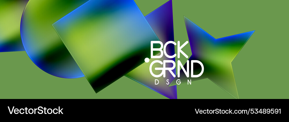 Neon color geometric shapes square triangle circle