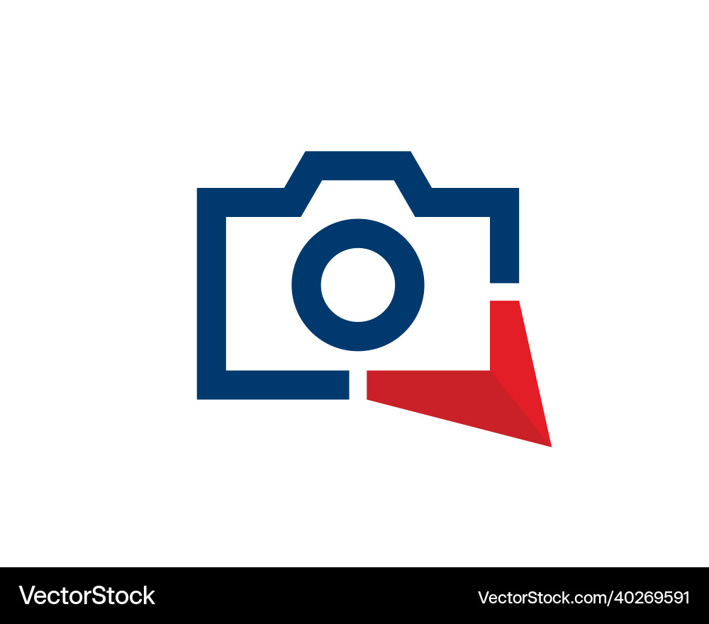 Point photography logo template design Royalty Free Vector