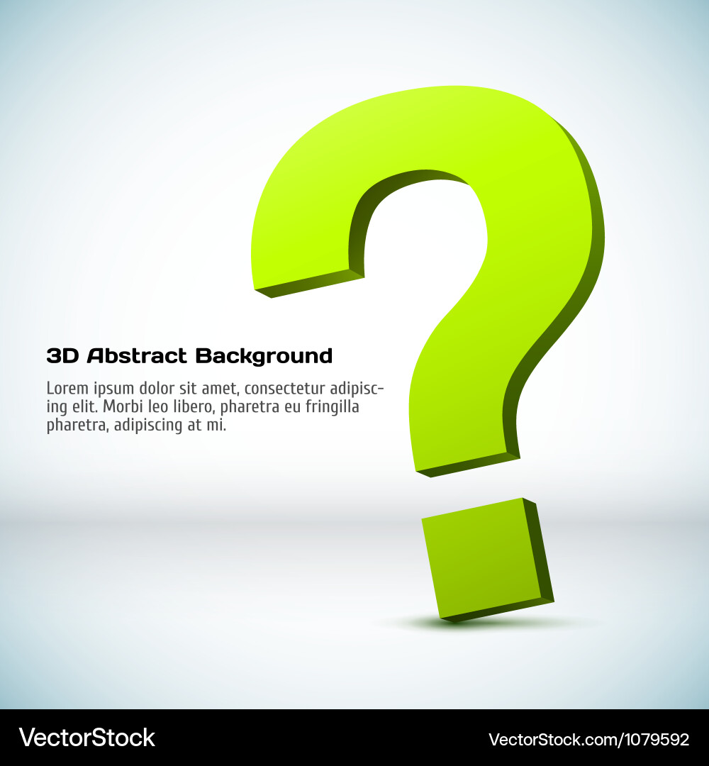 3d question mark background Royalty Free Vector Image