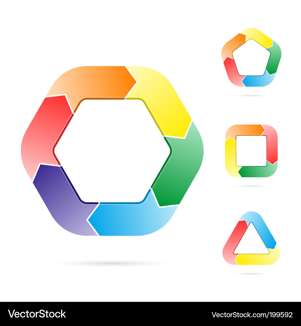 Arrows in a circle flow Royalty Free Vector Image