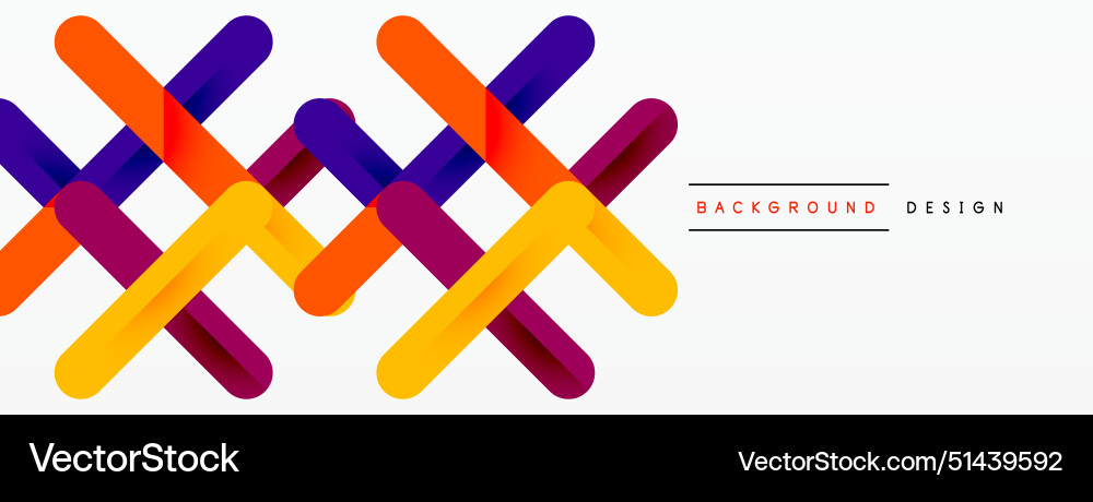 Colorful lines with shadows geometric background Vector Image