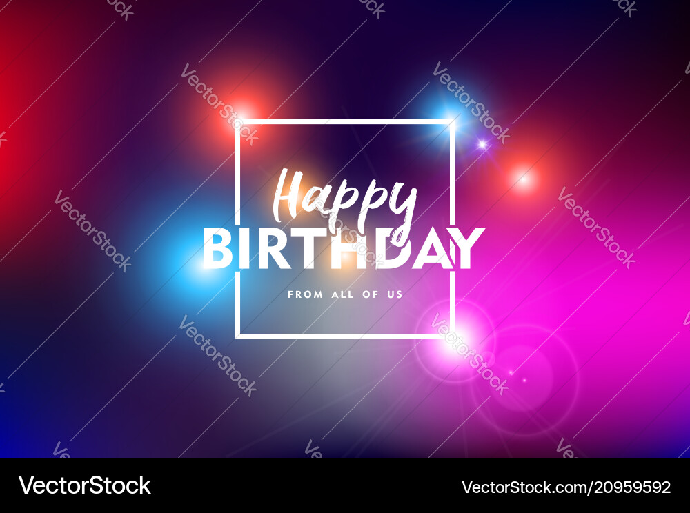 Happy birthday card background with text quote Vector Image