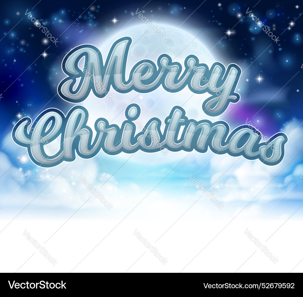 Merry christmas moon cartoon graphic Royalty Free Vector