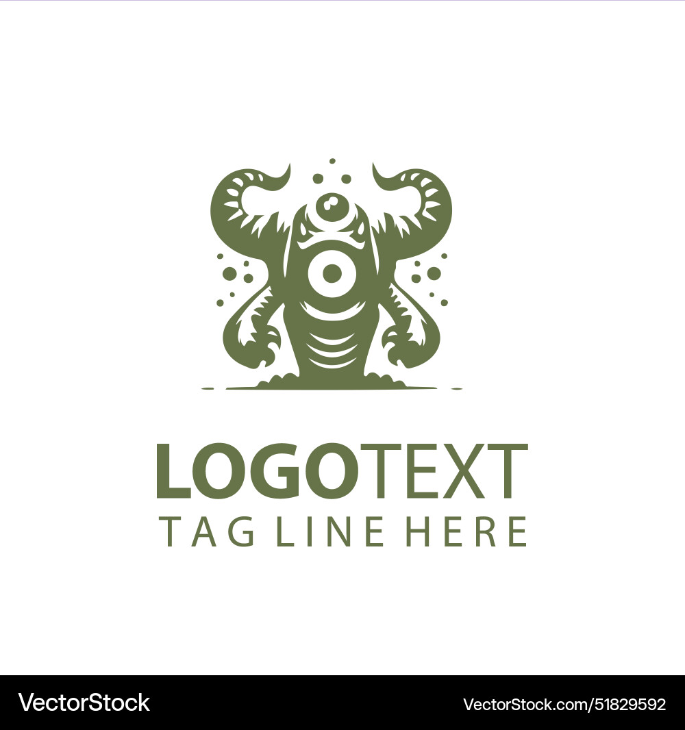 Monster logo Royalty Free Vector Image - VectorStock