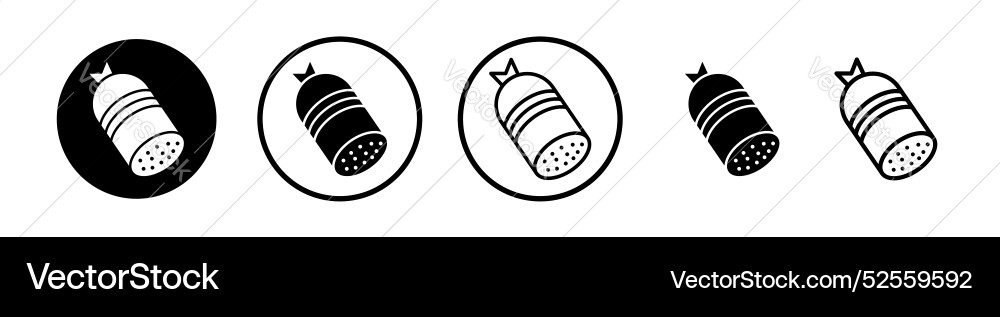 Salami icon set on white background Royalty Free Vector