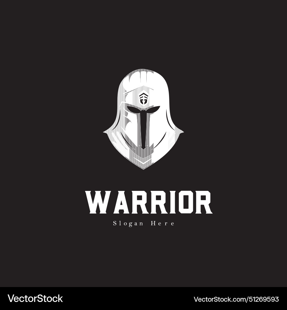 A captivating logo of powerful warrior Royalty Free Vector