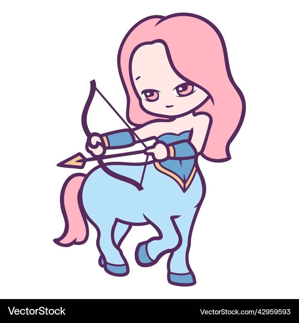 Female chibi centaur character high quality Vector Image