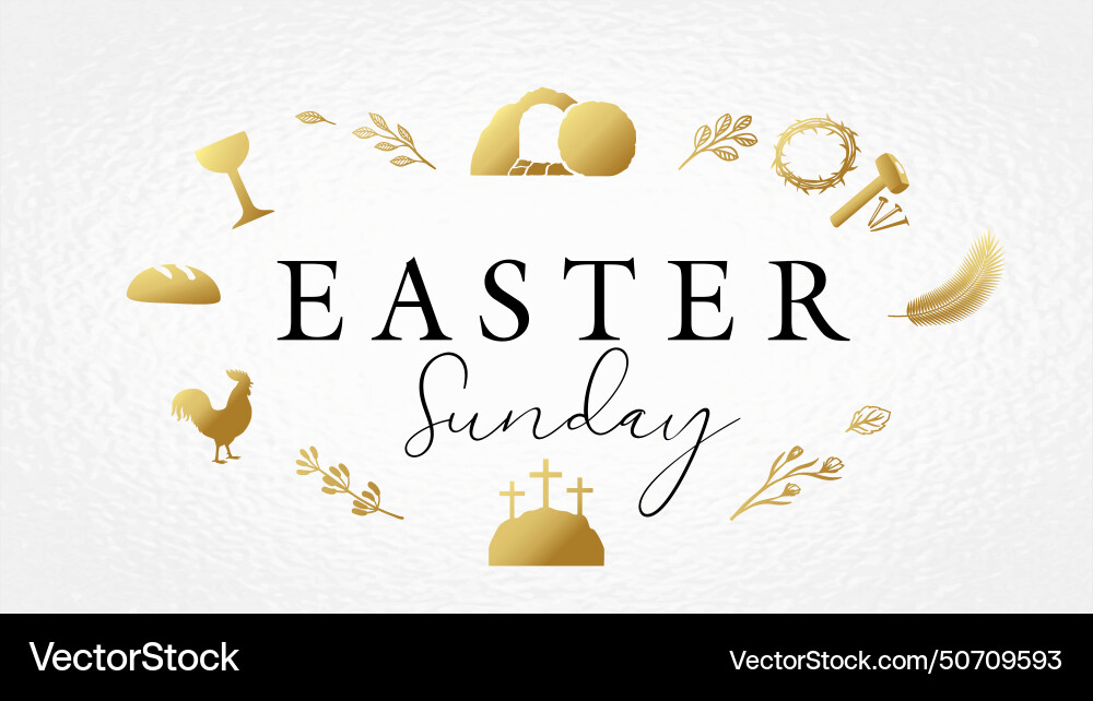 Invitation to the church service easter Royalty Free Vector