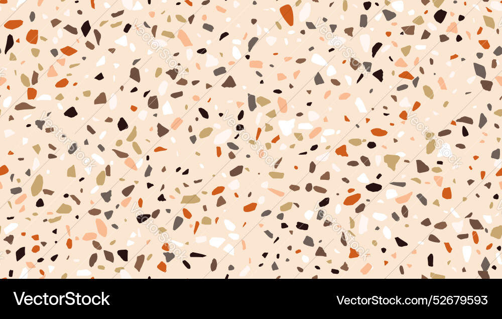 Terrazzo mosaic ceramic tile pattern background Vector Image