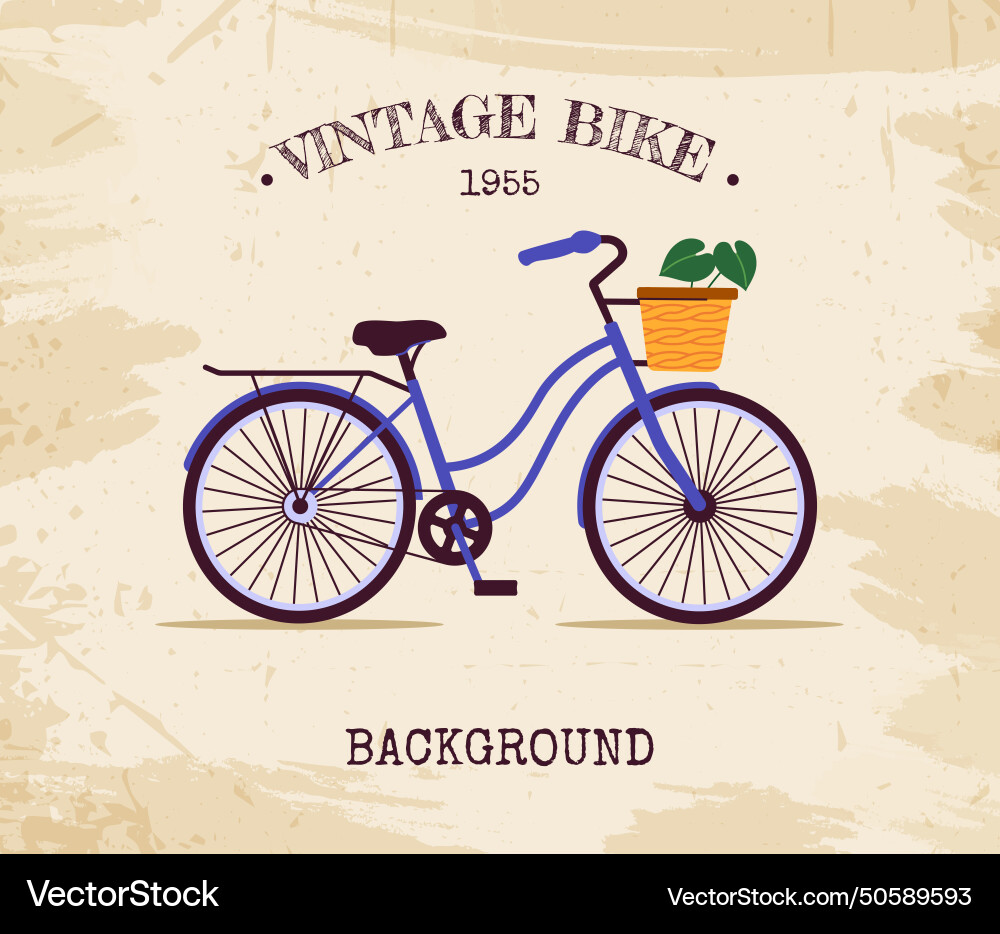 Vintage bike background Royalty Free Vector Image