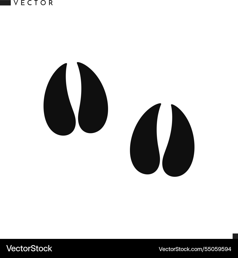 Bull Fußabdruck silhouette Lizenzfreies Vektorbild