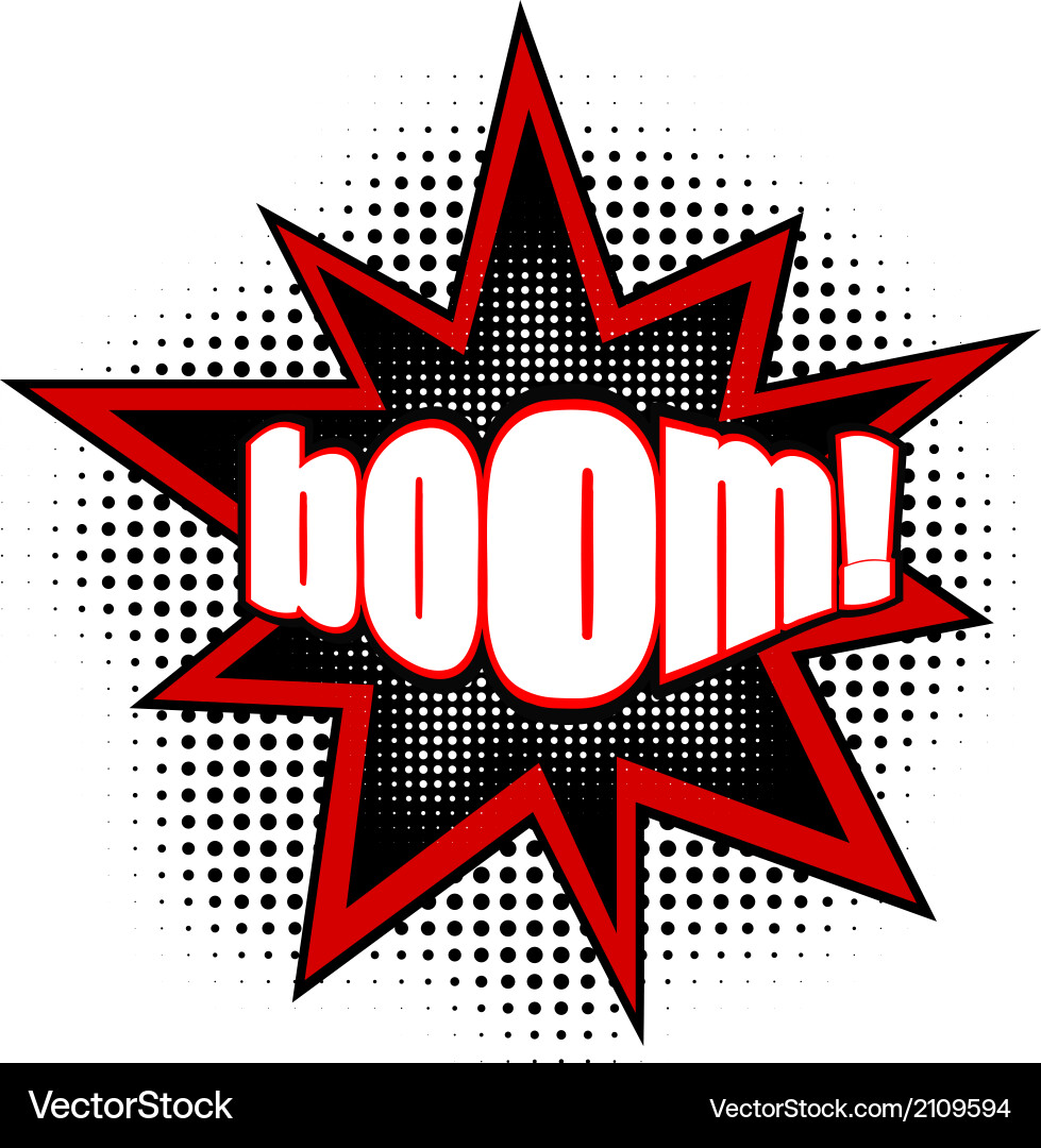 Cartoon boom Royalty Free Vector Image - VectorStock