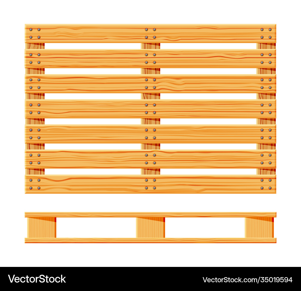 Cartoon Wooden Pallets Royalty Free Vector Image