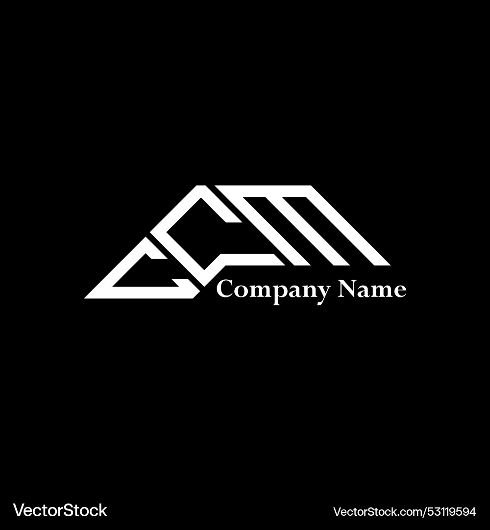 Ccm logo design simple and modern Royalty Free Vector Image