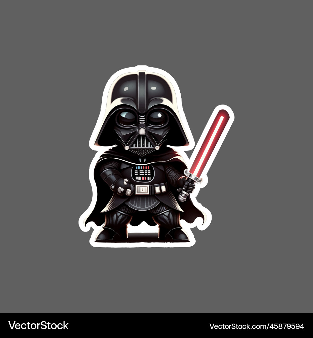 Darth Vader Lightsaber Sticker Royalty Free Vector Image