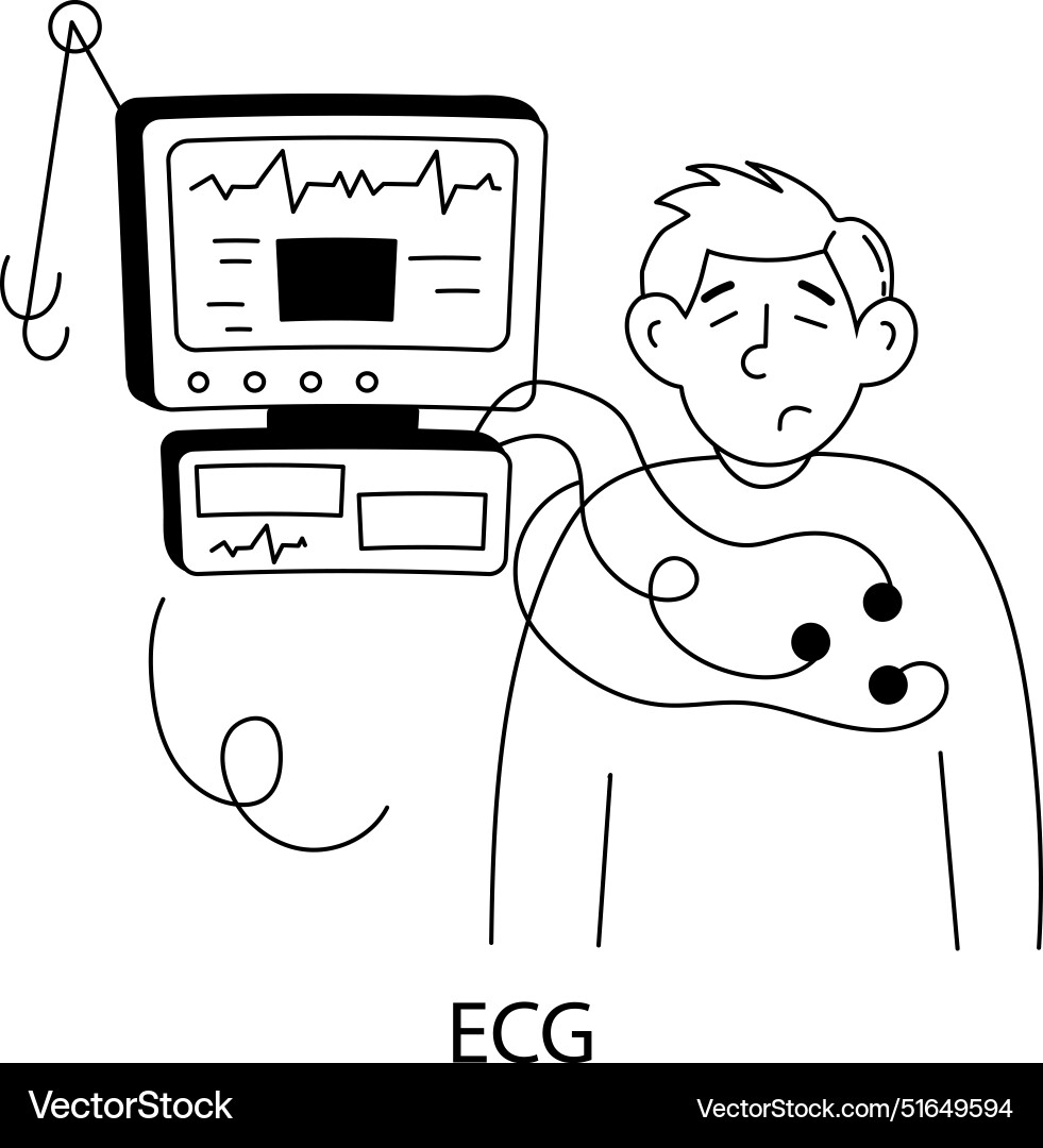 Ecg Royalty Free Vector Image - VectorStock