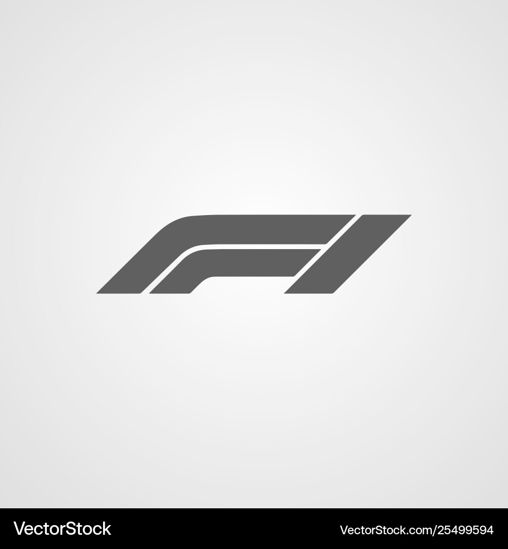 Formula 1 Logo Icon - Racing Symbol Royalty Free Vector