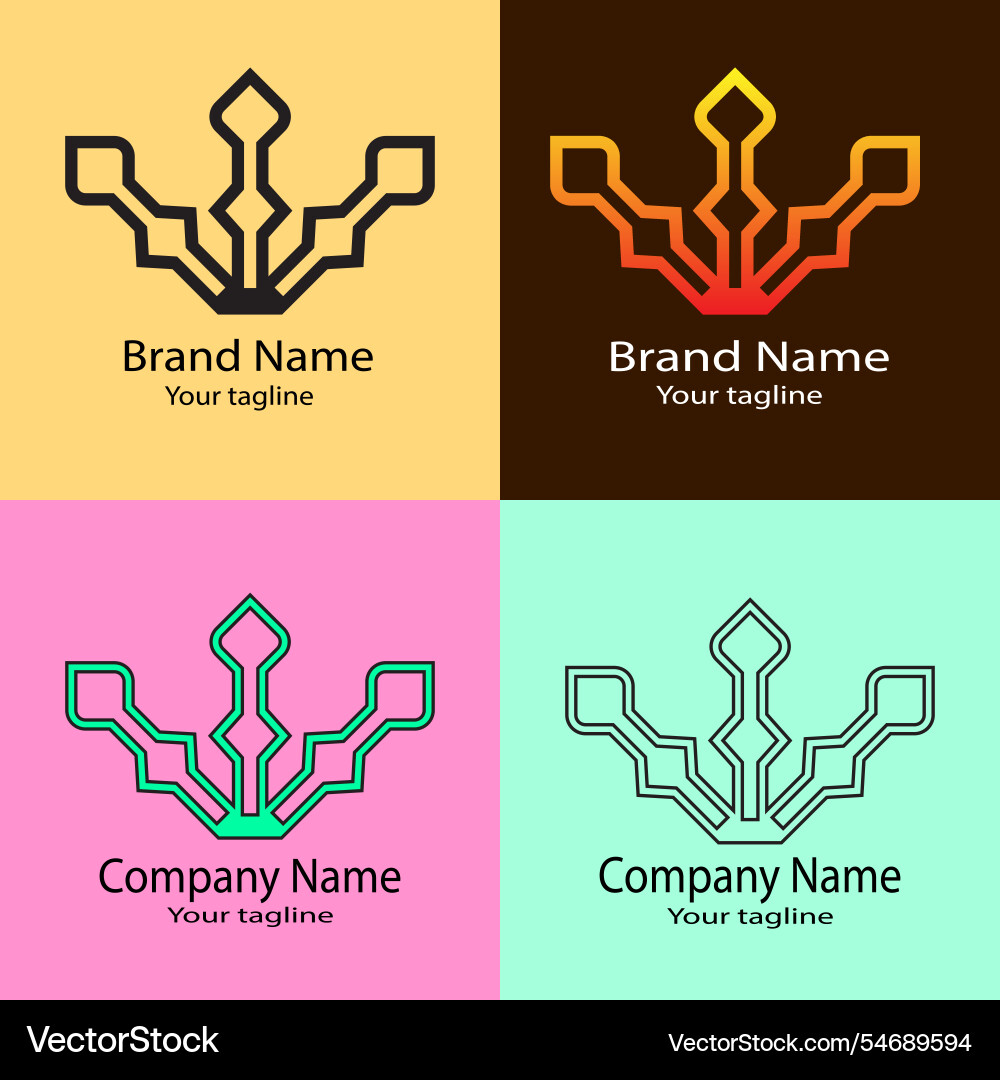 Nice latest unique logo Royalty Free Vector Image