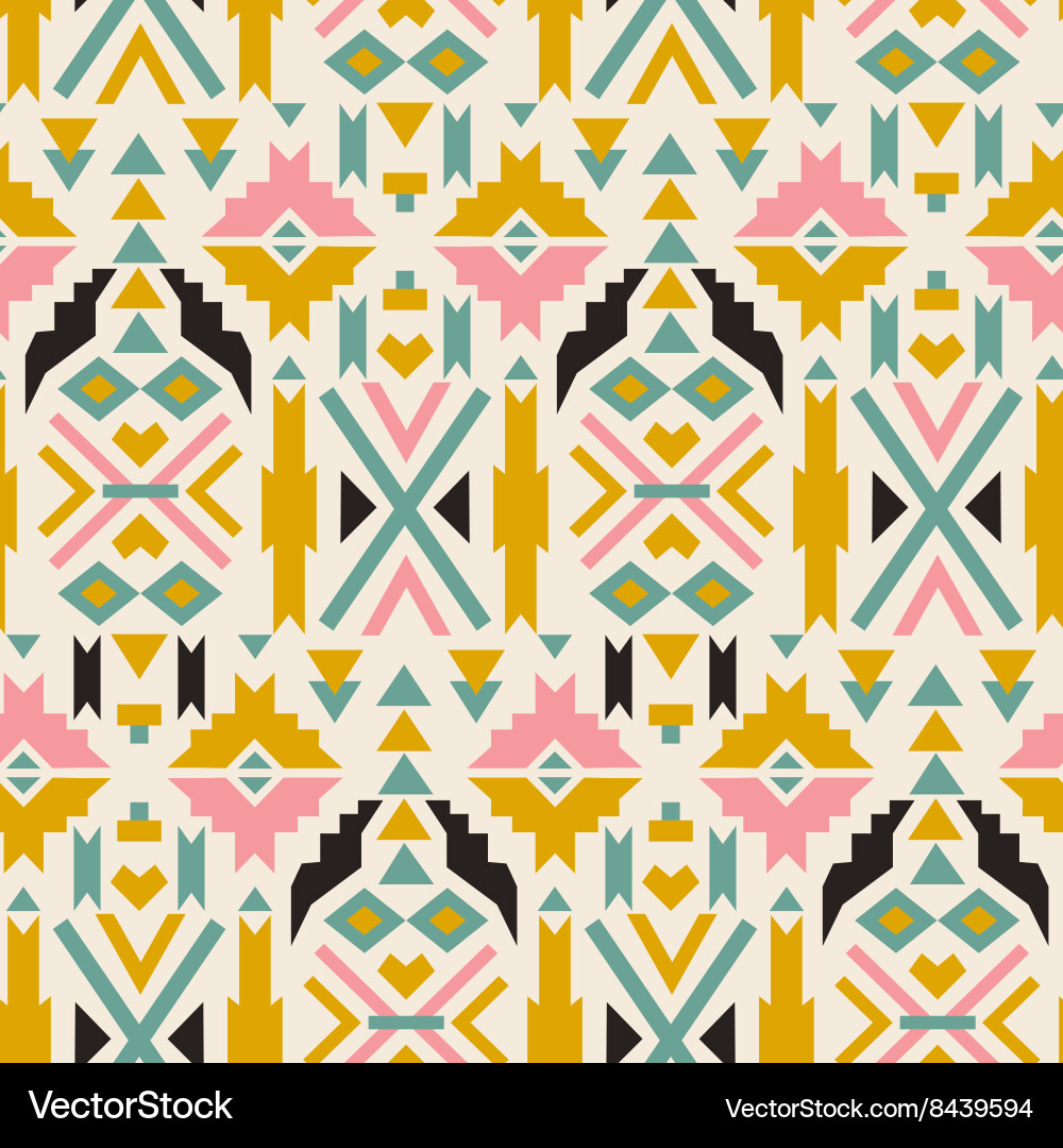 Orange Aztec Pattern Background