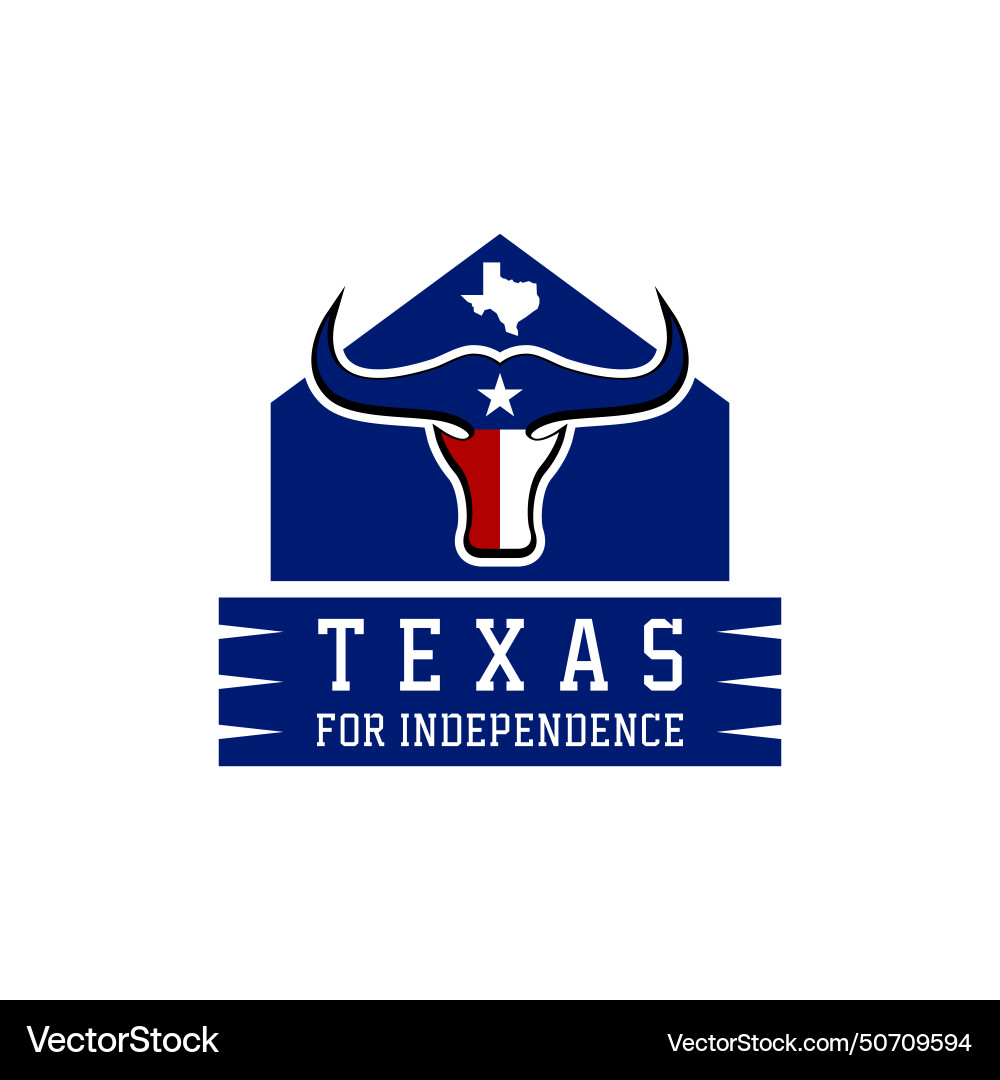 Texas for independence Royalty Free Vector Image
