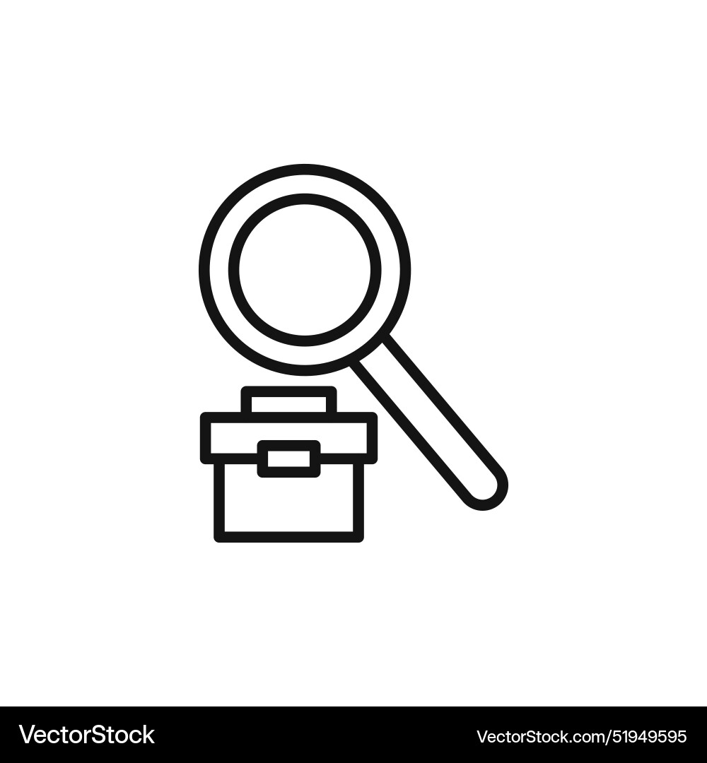 Job seeking logo sign outline Royalty Free Vector Image