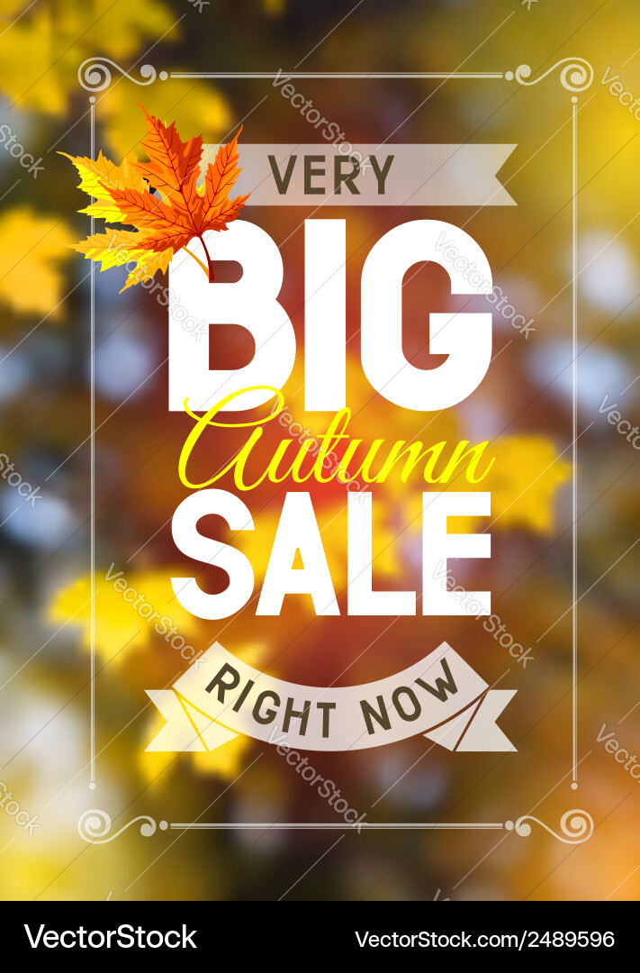 Autumn sale Royalty Free Vector Image - VectorStock