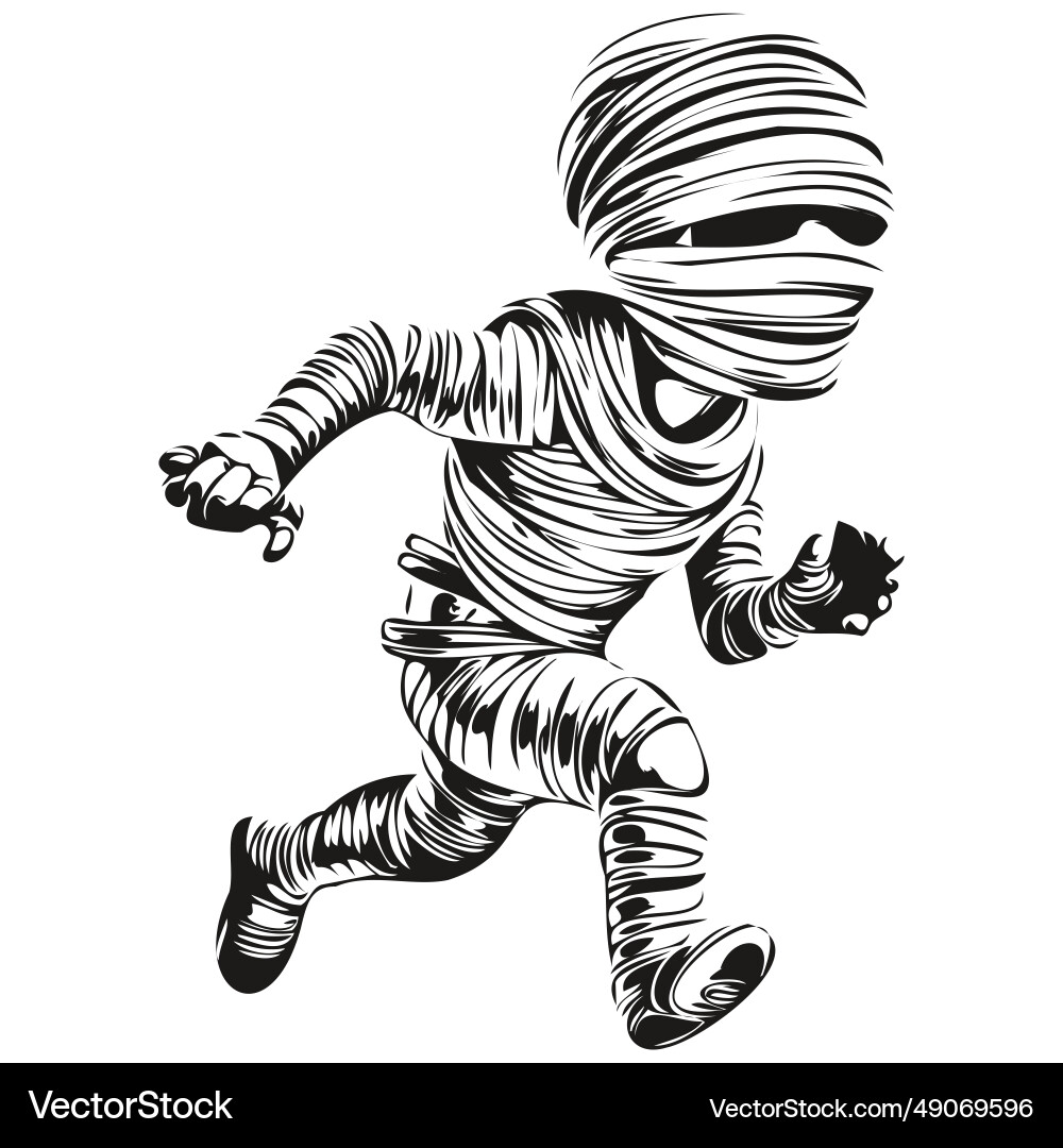 Classic hand-drawn tomb guardian Royalty Free Vector Image