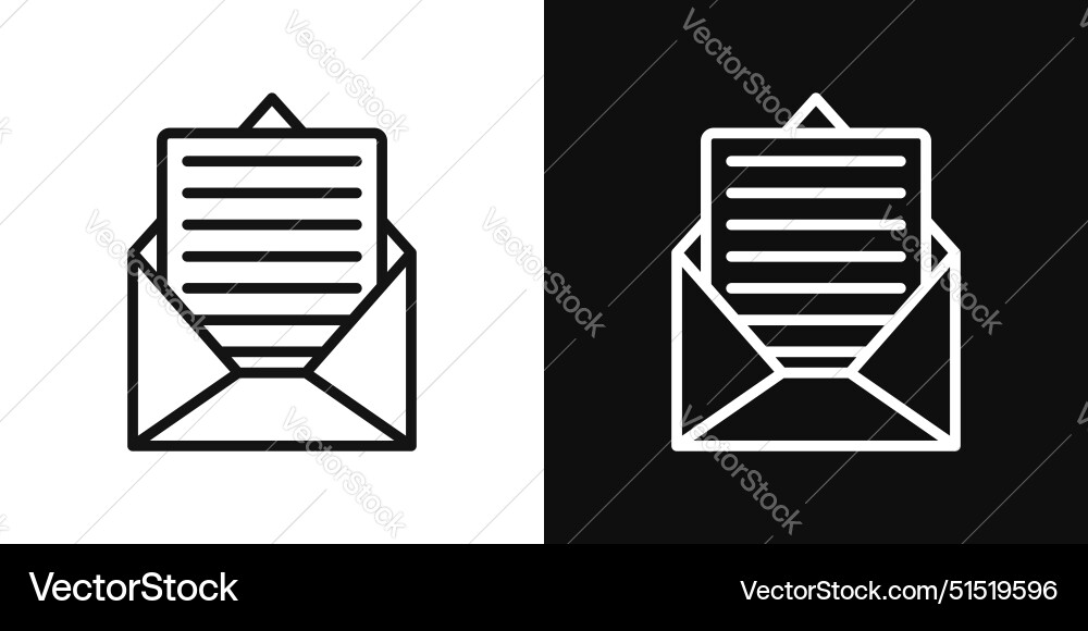 Envelope open icon Royalty Free Vector Image - VectorStock