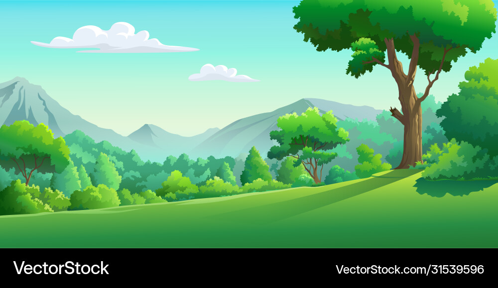Images forest in daytime Royalty Free Vector Image