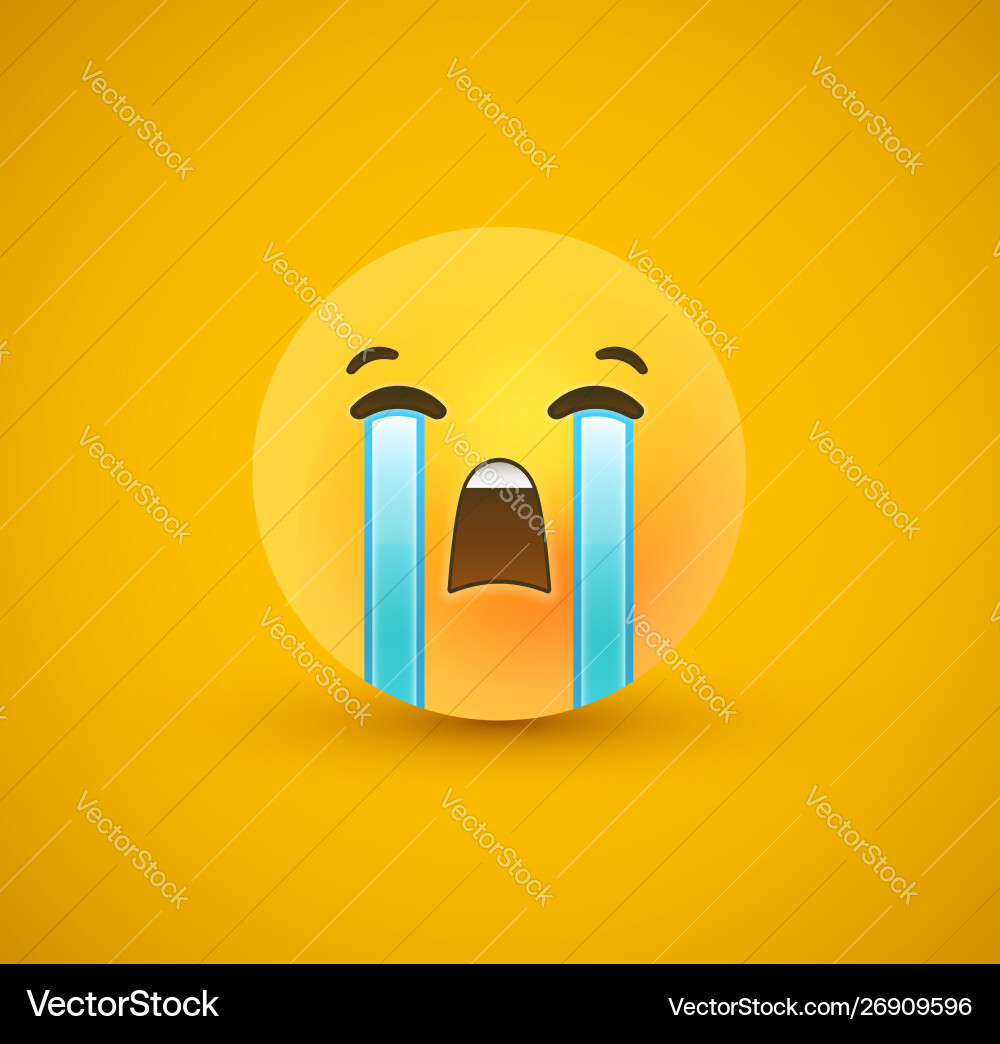 Trauriges Smiley Gesicht Weinen Trauriges Weinendes Emoji Mit Einer