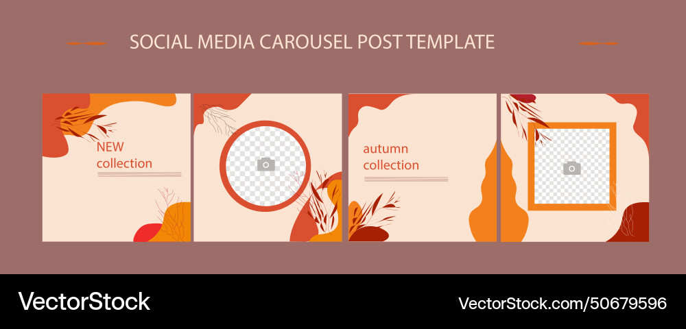 Social media carousel post Royalty Free Vector Image
