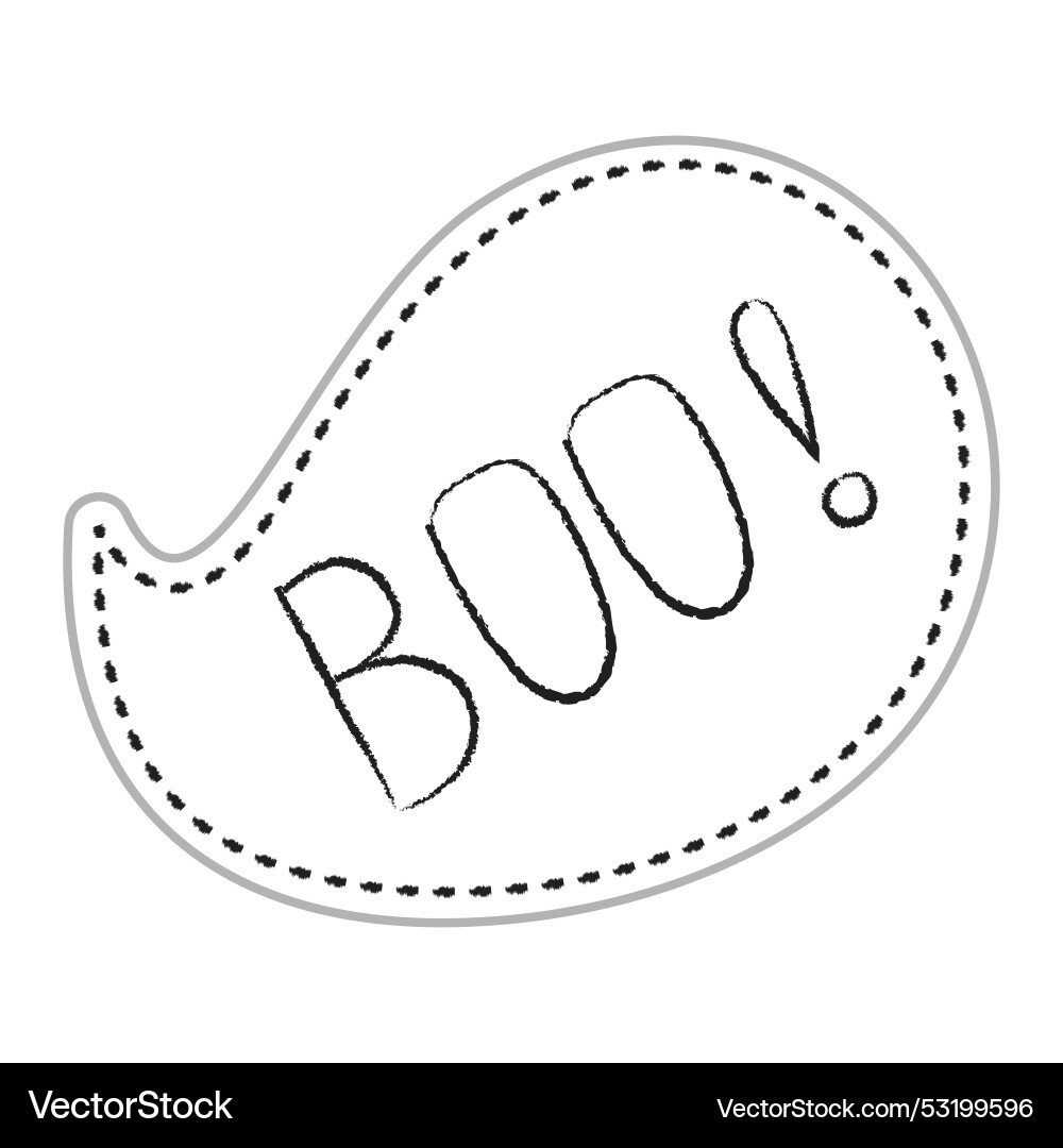 Speech bubble sticker for halloween color flat Vector Image