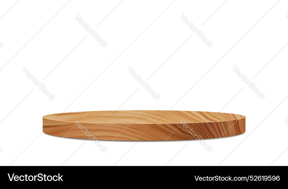 Wooden plate podium round display circle platform Vector Image