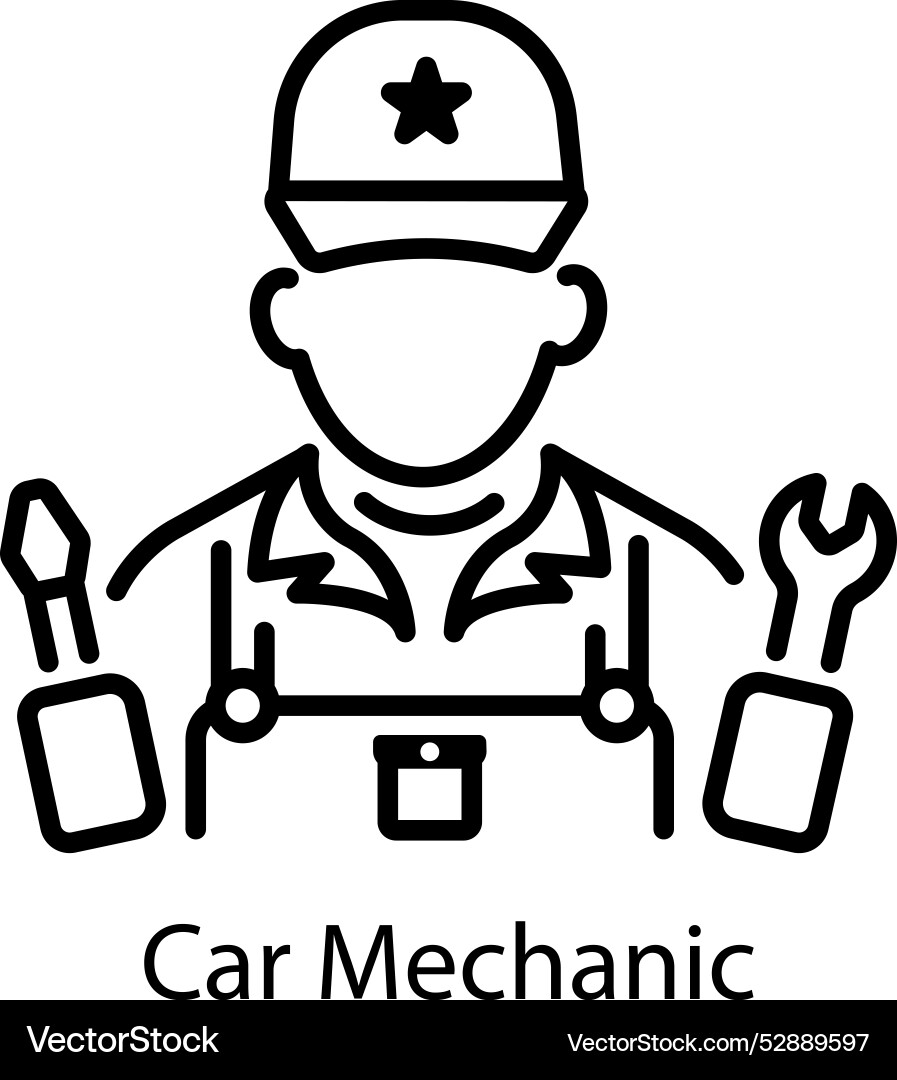 Car mechanic Royalty Free Vector Image - VectorStock