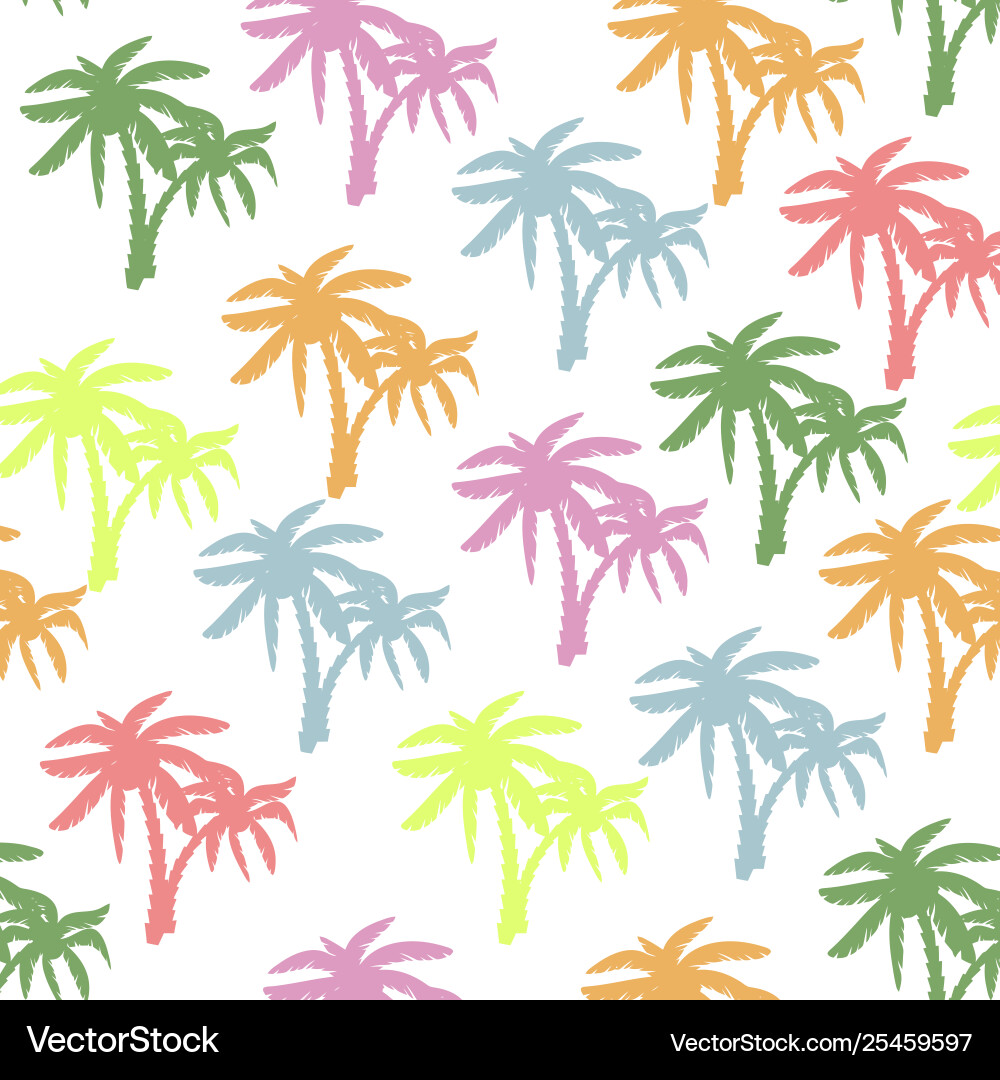 Coconut tree print for textile design Royalty Free Vector
